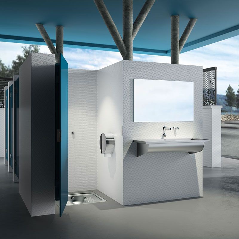 Miroir incassable inox H. 600 mm DELABIE 3458