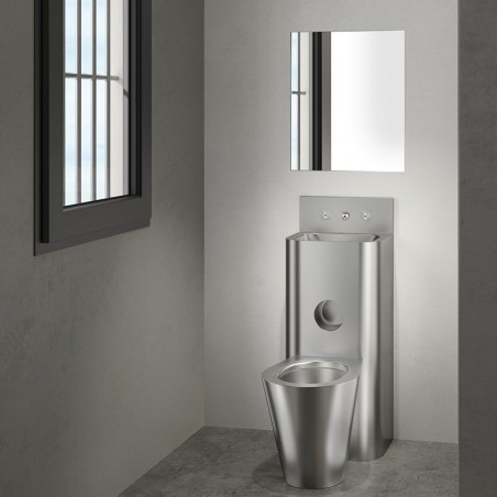 Miroir incassable inox H. 600 mm DELABIE 3458