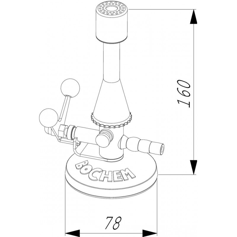 Bec à gaz TECLU de sécurité multi gaz 900°C Bochem™ 7430